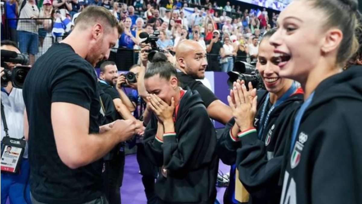 All the proposals that took place during the Paris Olympics ft. Justin ...