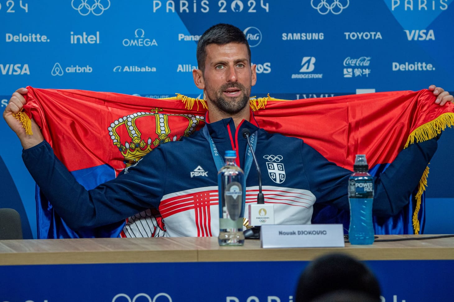 In Pictures: Novak Djokovic greets packed crowd at Champions Park ...