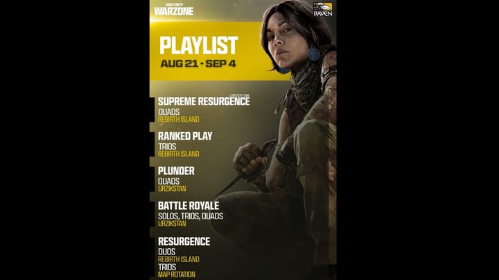 Warzone playlist update (Aug 21-Sep 4, 2024): Everything we know
