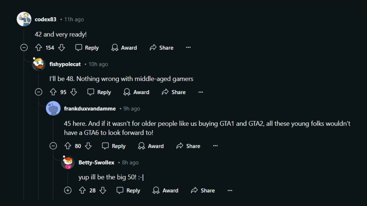 "42 and very ready": GTA 6 fans share their to be age by the time the ...