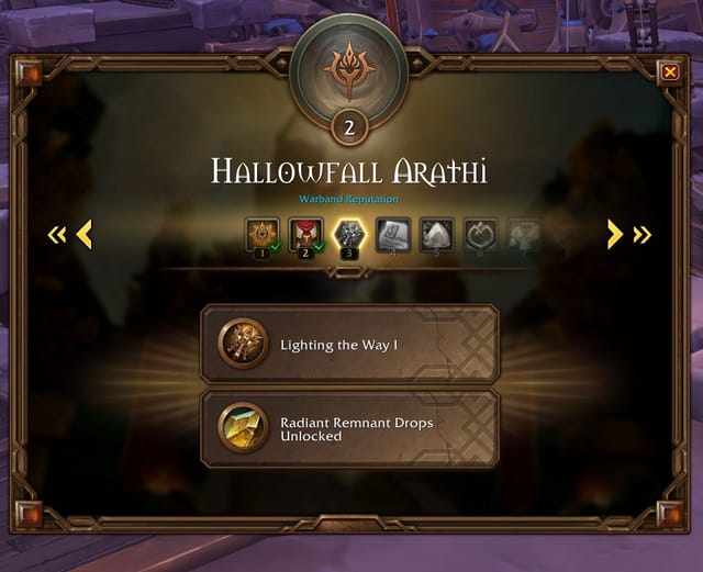 All Hallowfall Arathi Renown Ranks in WoW The War Within, and what they ...