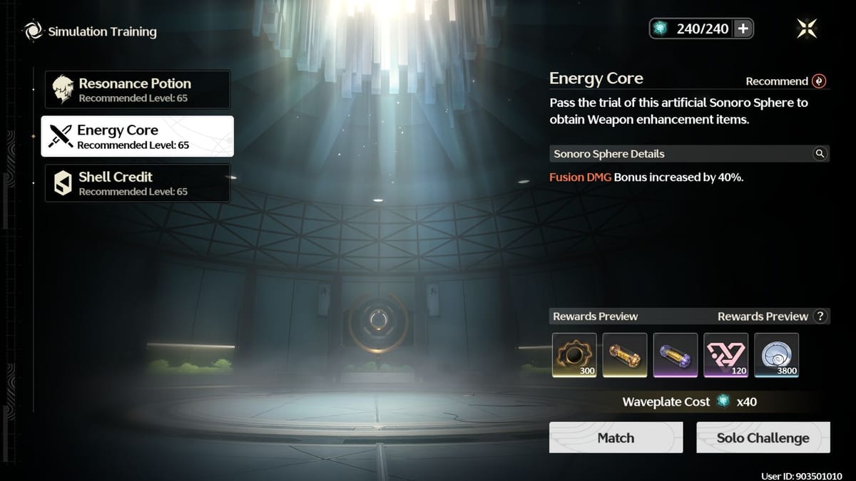 How to get Energy Core in Wuthering Waves