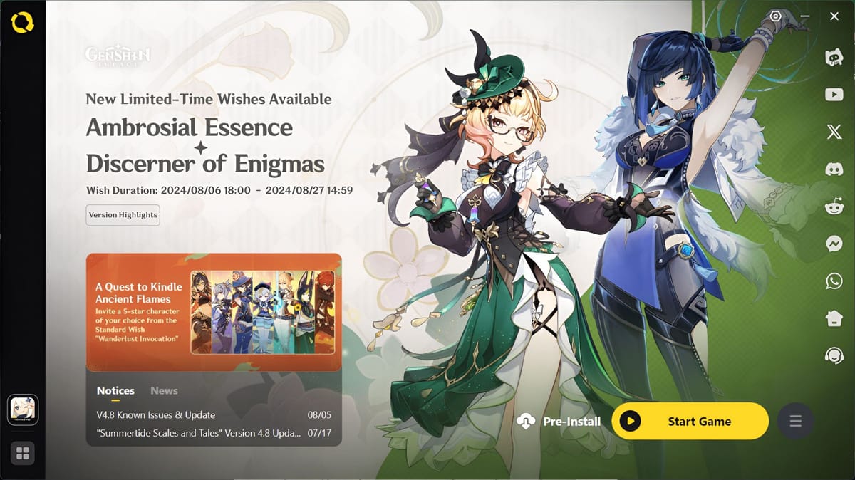 Genshin Impact 5.0 pre-installation size, requirements and how to download