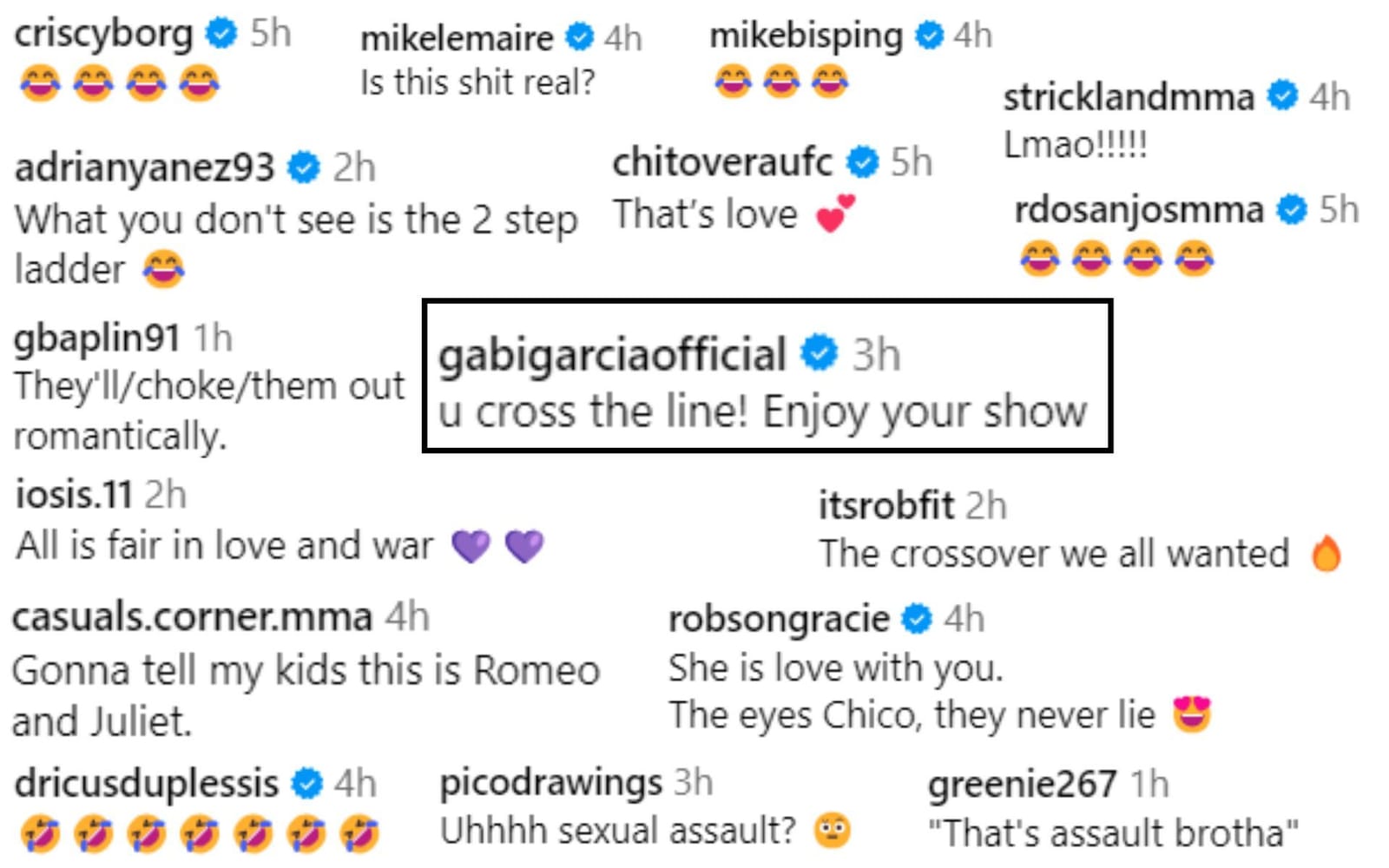 Craig Jones "crosses the line" with a kiss on Gabi Garcia during CJI ...