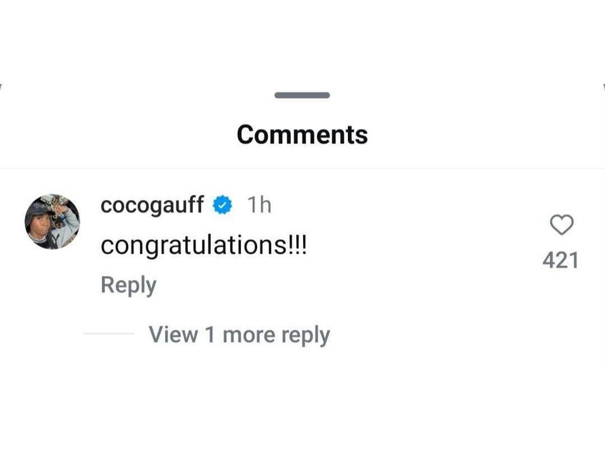 Coco Gauff extends hearty 'congratulations' to Justin Bieber and his ...