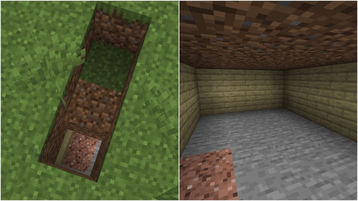 How to make a secret entrance using shulker box in Minecraft