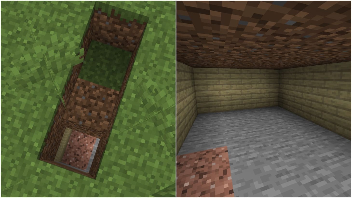 How to make a secret entrance using shulker box in Minecraft