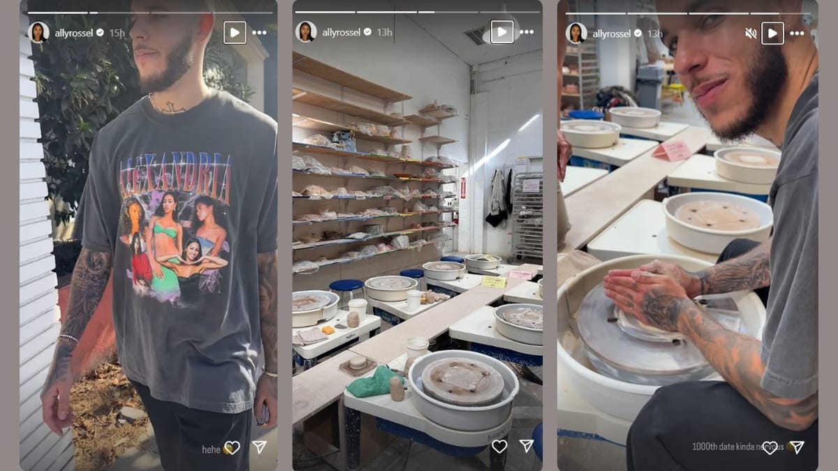 In Photos: Lonzo Ball showers love on girlfriend Ally Rossel with a ...