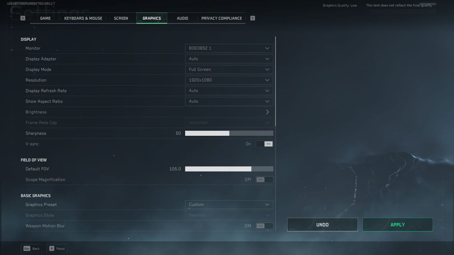 Best Delta Force: Hawk Ops graphics settings for Nvidia RTX 3060