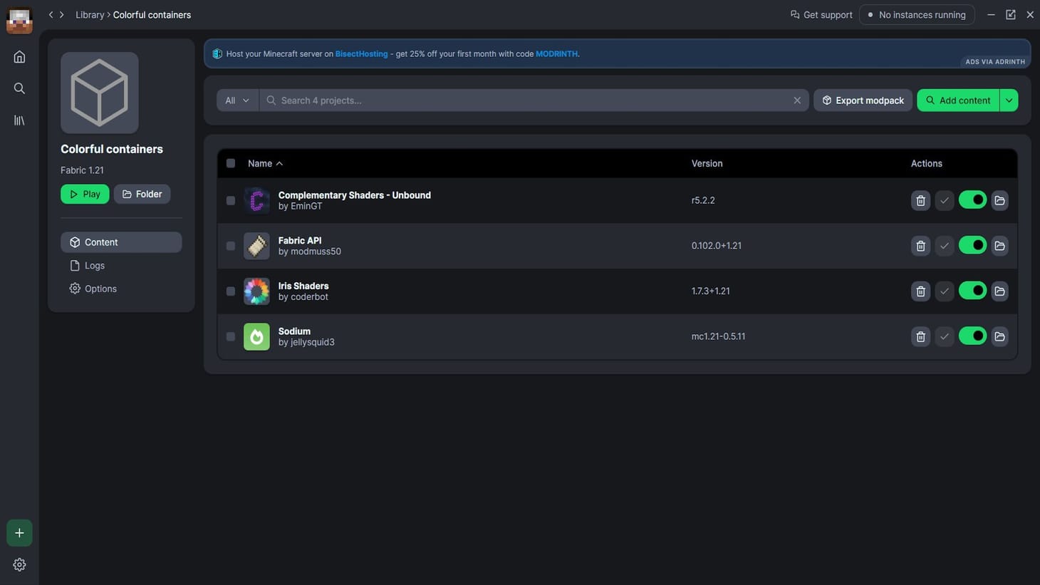 How to get Minecraft 1.21 Colorful Container resource pack