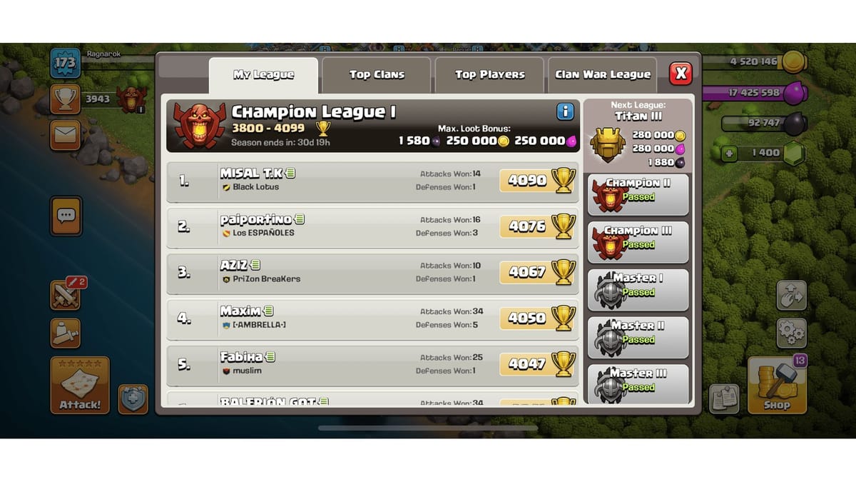 How to quickly rank up the Clash of Clans Leagues