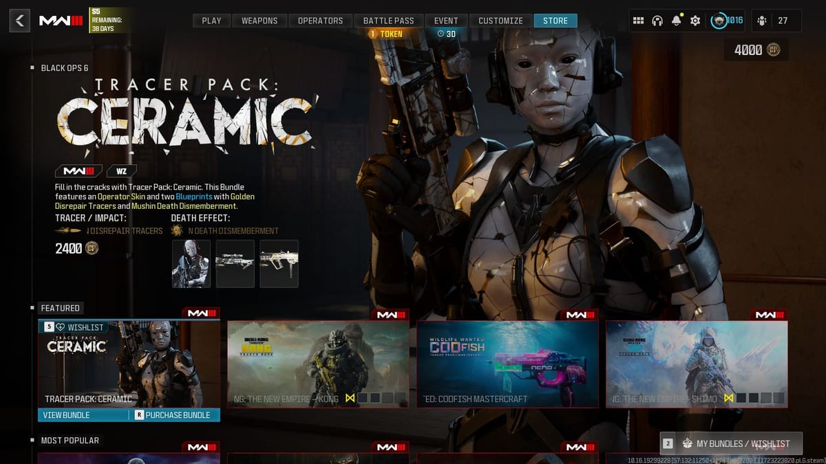 Ceramic Tracer Pack in MW3 and Warzone: Price, what's included, and is ...