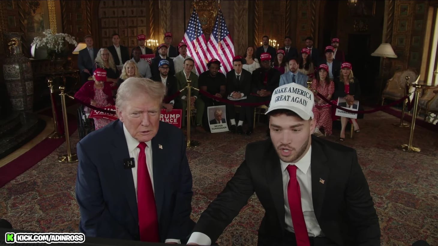 5 sensational moments from Adin Ross and Donald Trump's Kick live stream