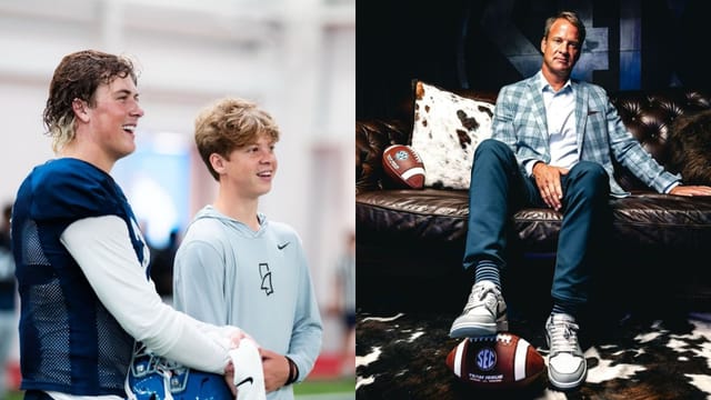 PHOTO: Lane Kiffin's son Knox Kiffin and Ole Miss QB Jaxson Dart share ...
