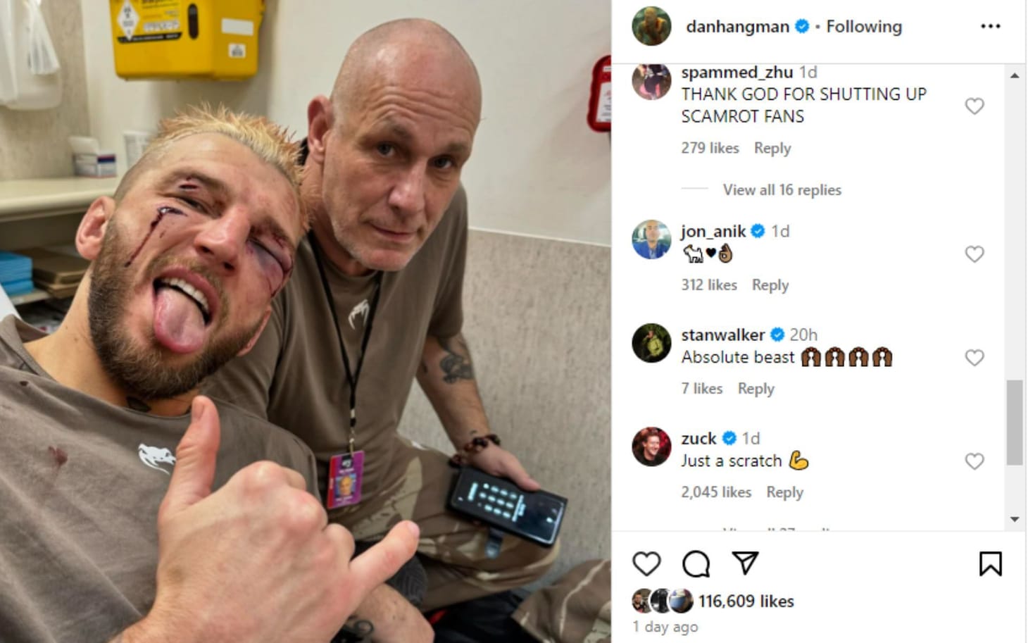 Mark Zuckerberg gives three-word reaction as Dan Hooker shows off ...