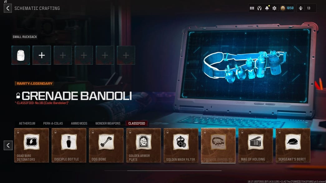 How to get Grenade Bandolier Schematic in MW3 Zombies