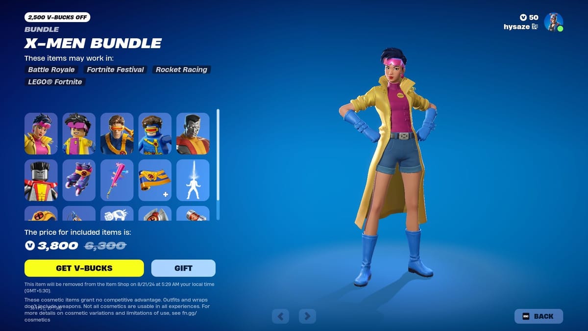 How to get Cyclops, Jubilee, and Colossus (X-Men) skins in Fortnite