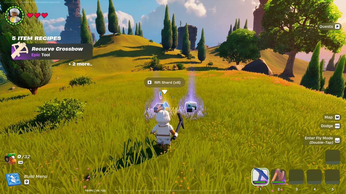 Where to find Rift Shards in LEGO Fortnite