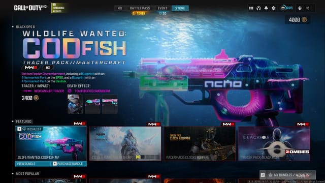 Wildlife Wanted CODFish Tracer Pack in MW3 and Warzone: Price, what's ...