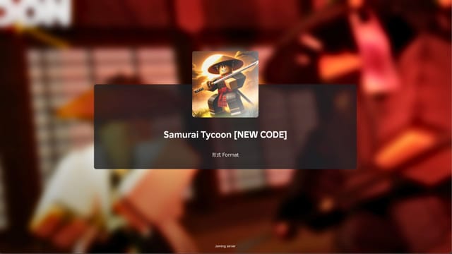 Samurai Tycoon Codes