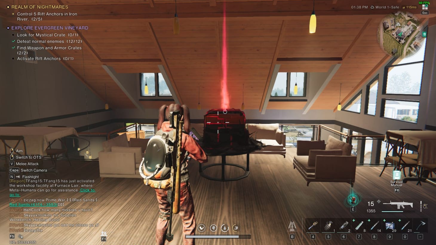 All Once Human Evergreen Vineyard crate locations