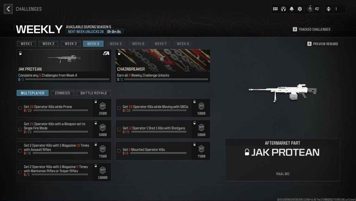 How to unlock JAK Protean Aftermarket Part in MW3 and Warzone