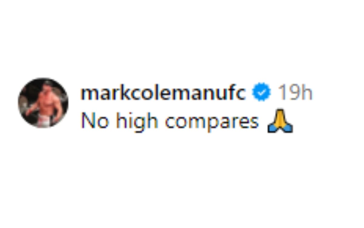 Mark Coleman shares three-word reaction to former fighter's take on why ...