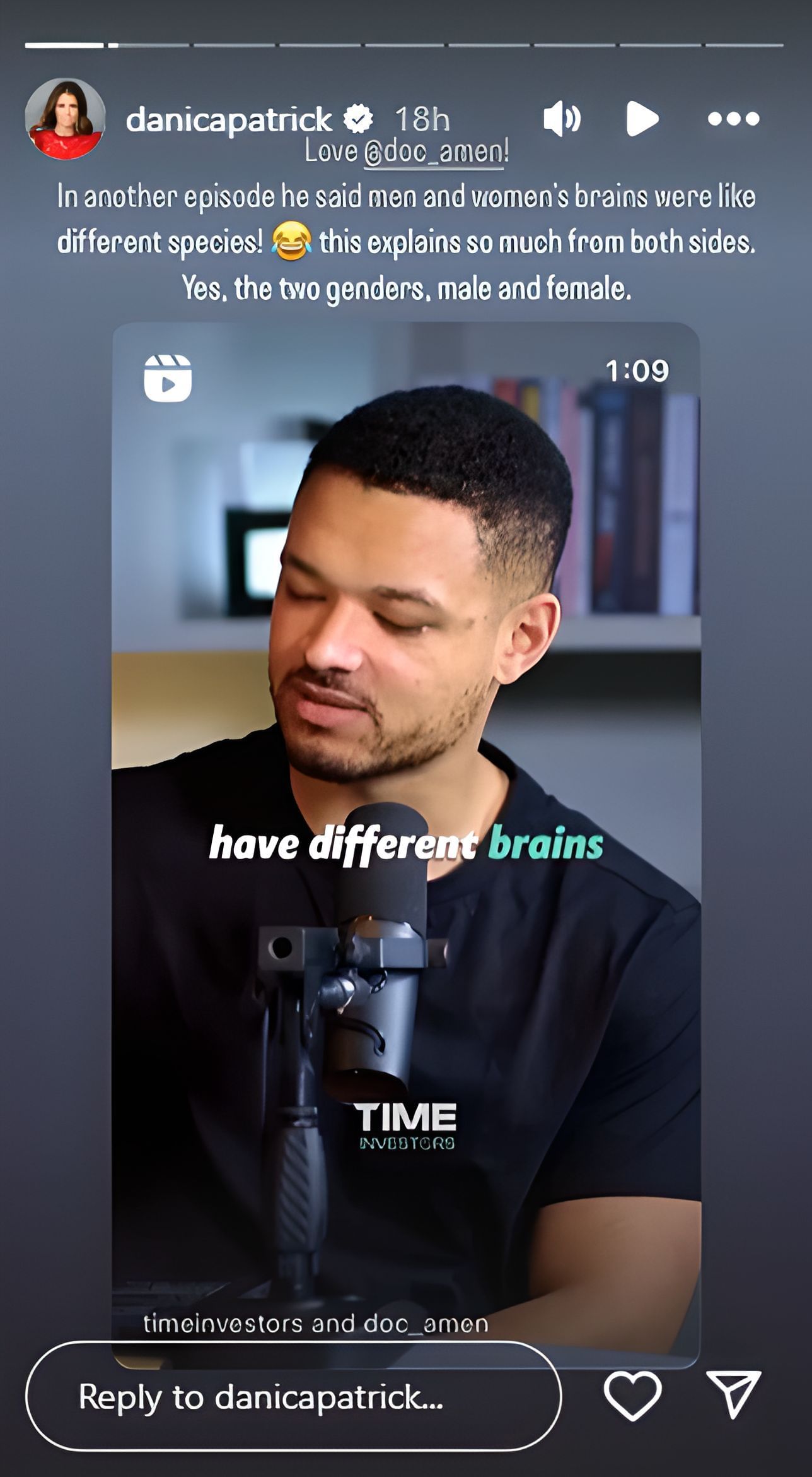 “This explains so much”: Danica Patrick seconds Dr. Daniel G Amen’s male and female take