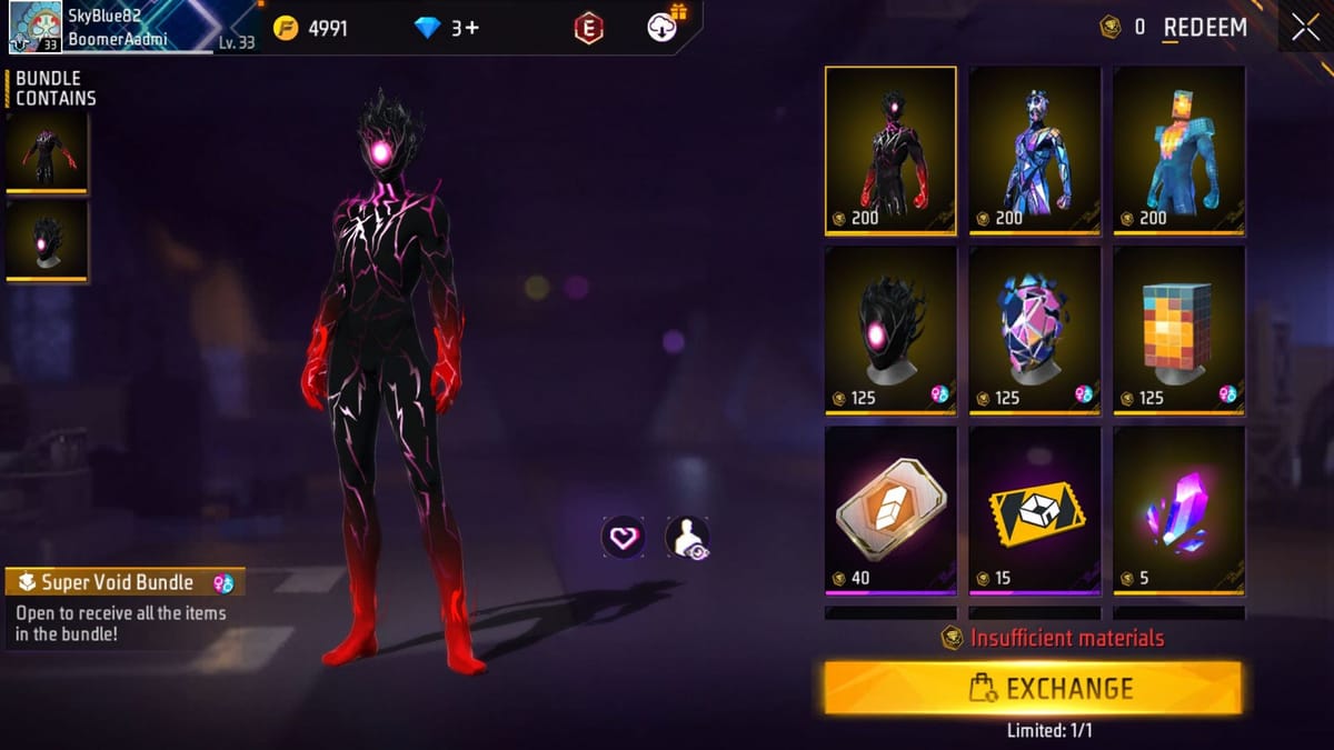 Free Fire Superheroes Ring rewards: Super Void Bundle, Super Fusion ...