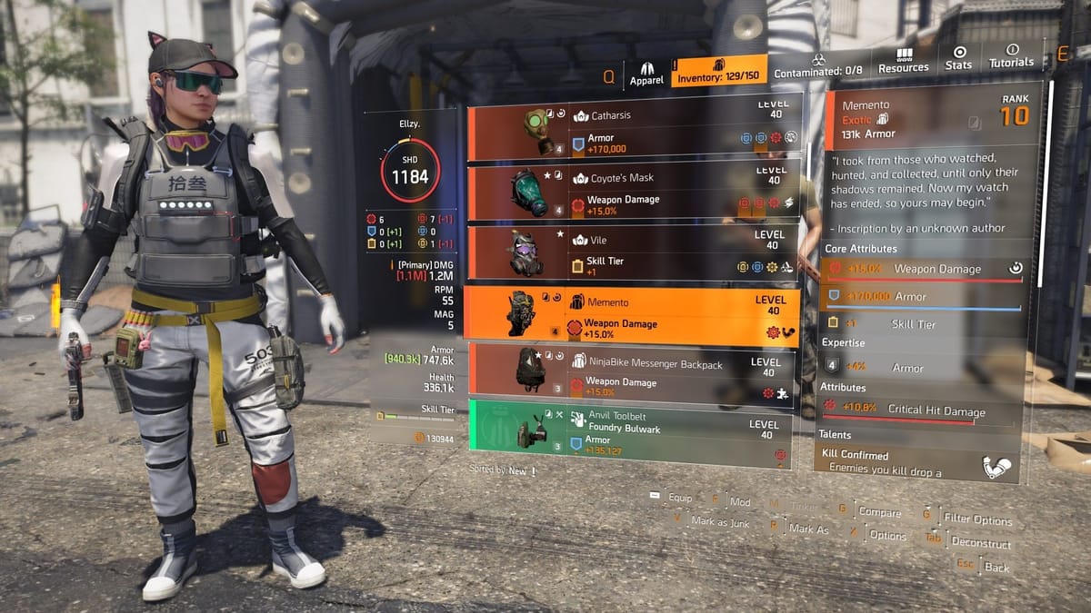 5 best exotic gears for the open world in The Division 2
