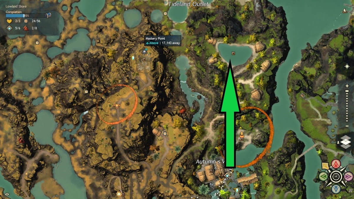 All Mastery Insight locations in Lowland Shores of Guild Wars 2