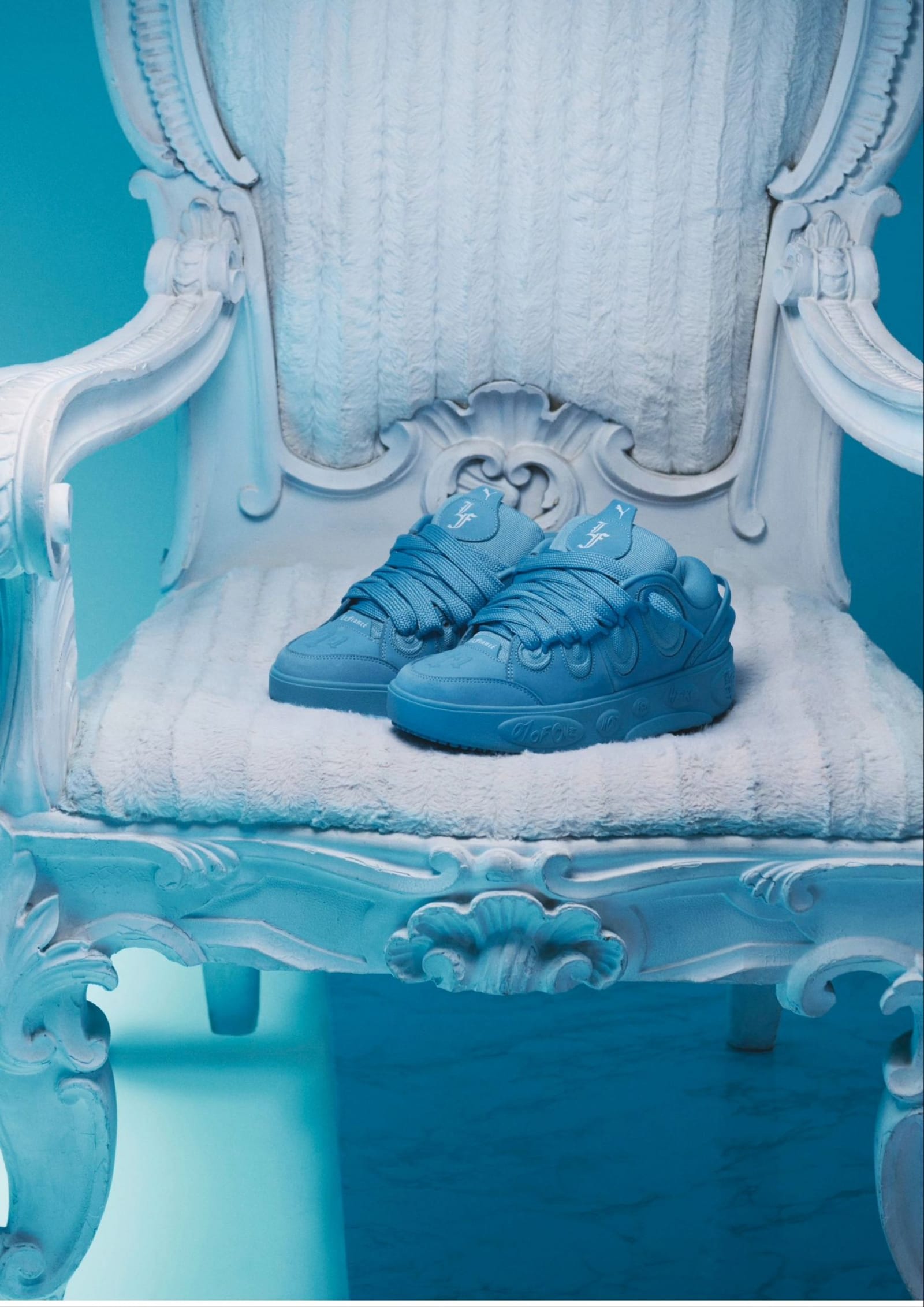 Photos: LaMelo Ball unveils PUMA MB.04 & LaFrance 1of1 shoes in blue ...