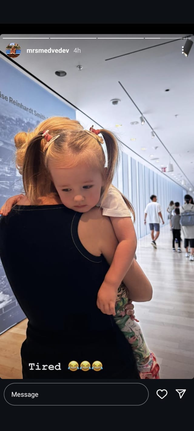 In Pictures: Daniil Medvedev's wife Daria and daughter Alisa delight in ...