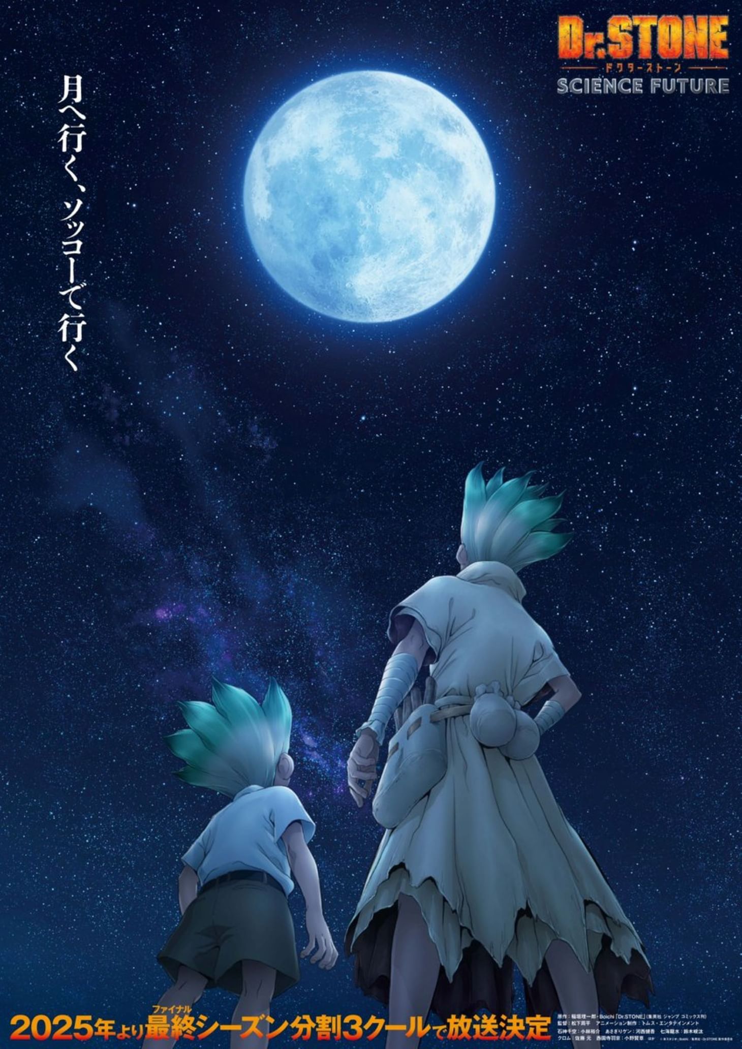 Dr. Stone season 4 confirms 2025 release in 3 cours via key visual