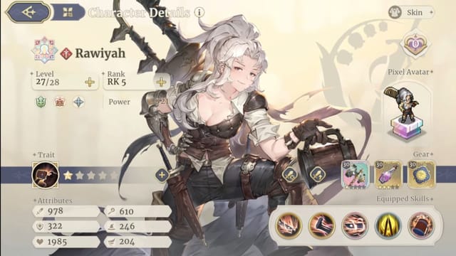 Rawiyah: Sword of Convallaria Rawiyah build guide: Best weapons, trinket, tarot, and skills