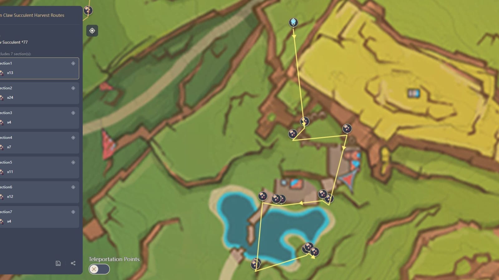 Saurian Claw Succulents locations in Genshin Impact