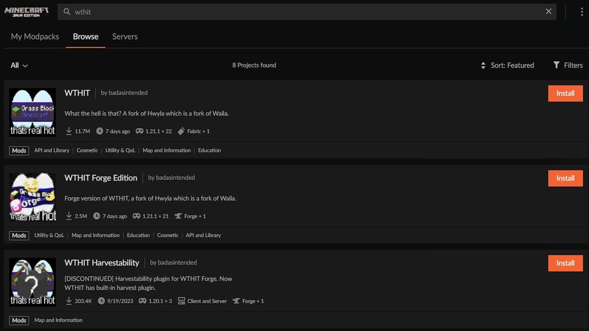 Minecraft WTHIT mod: Features, download guide, and more