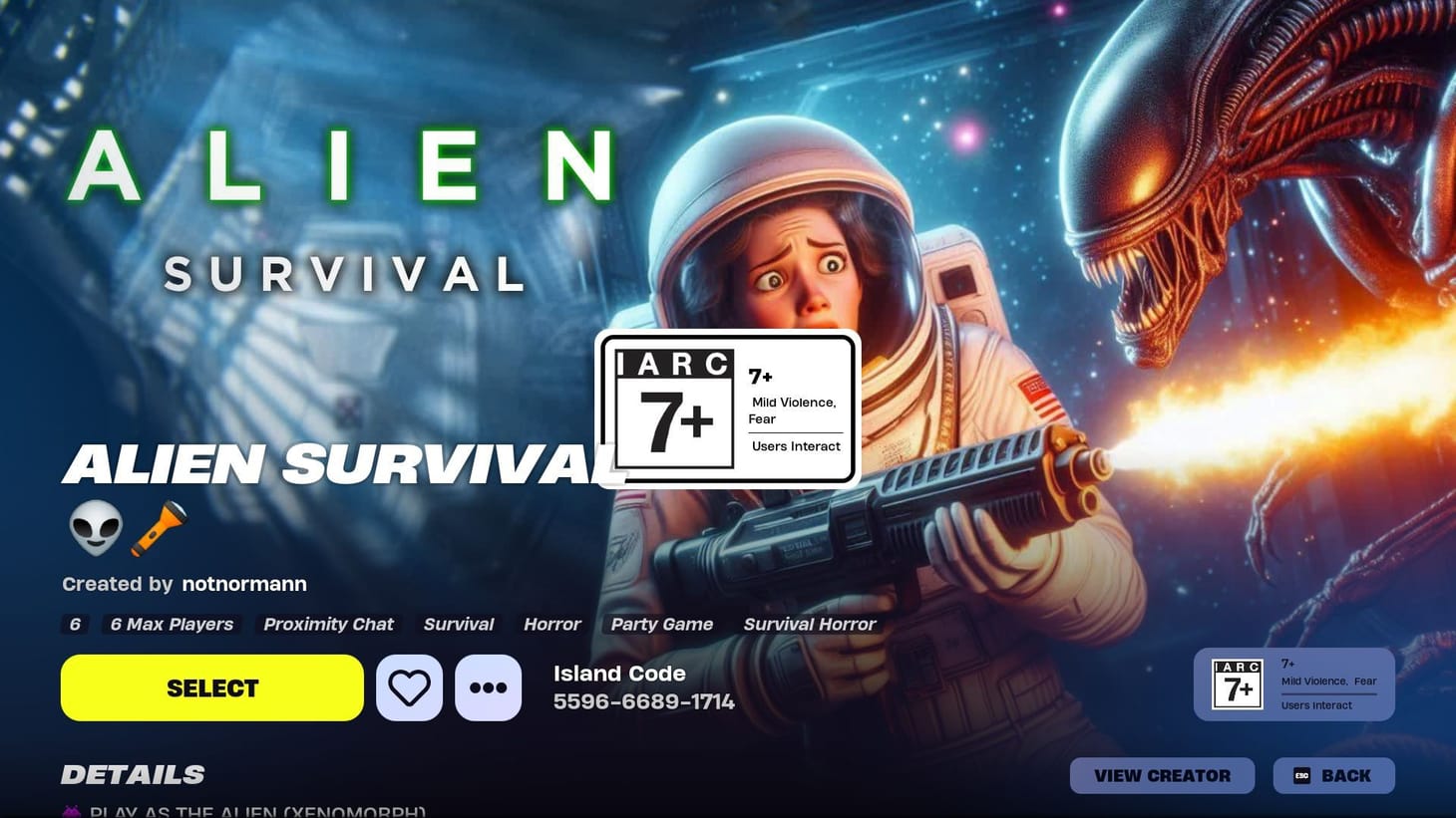Fortnite Alien Survival: UEFN map code, how to play, and more