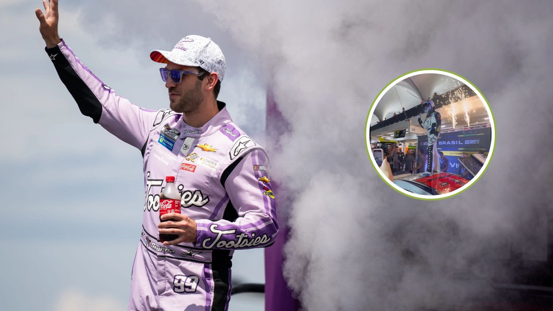 NASCAR star Daniel Suarez wins in Brazil, just days after his wedding ...
