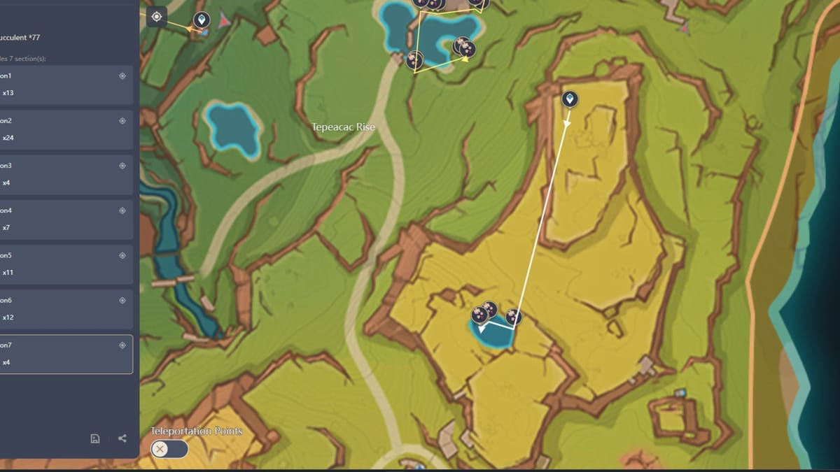 Saurian Claw Succulents locations in Genshin Impact