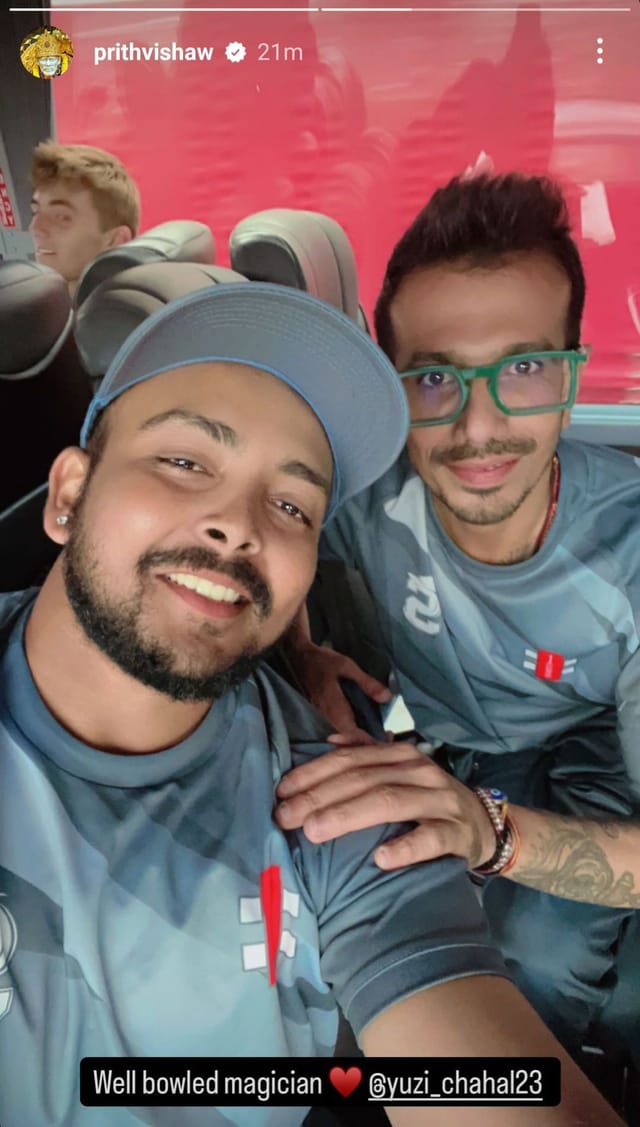 “Well bowled magician” - Prithvi Shaw hails Yuzvendra Chahal for his ...