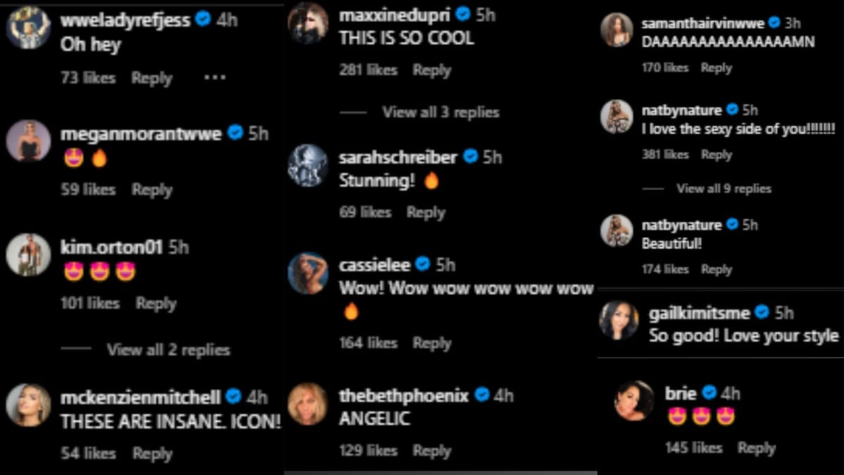 Becky Lynch gets congratulated and praised by Brie Bella, Kim Orton ...