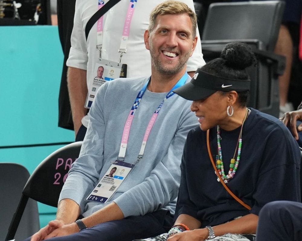 Dirk Nowitzki: IN PHOTOS: 3x champ Dawn Staley sits beside NBA star ...
