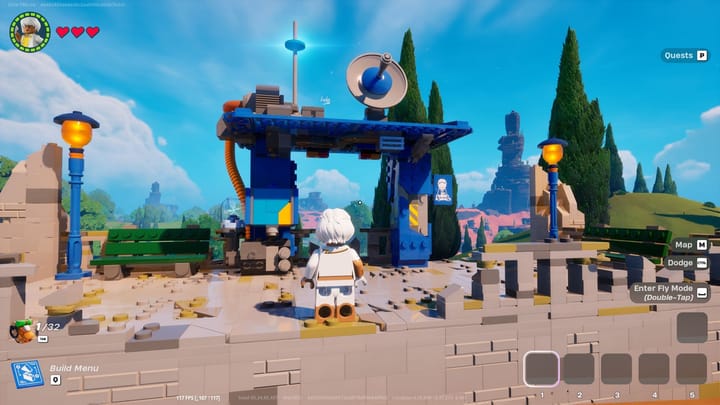 How to build a Battle Bus station in LEGO Fortnite Odyssey