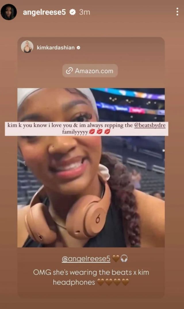 Kim Kardashian shouts out Angel Reese after spotting Sky rookie rocking ...
