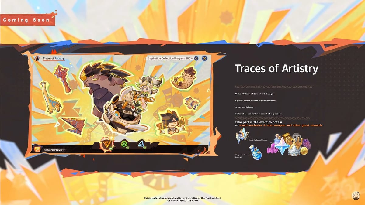 Genshin Impact 5.0 events and rewards