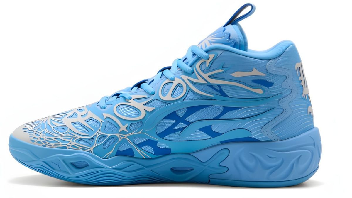Photos: LaMelo Ball unveils PUMA MB.04 & LaFrance 1of1 shoes in blue ...