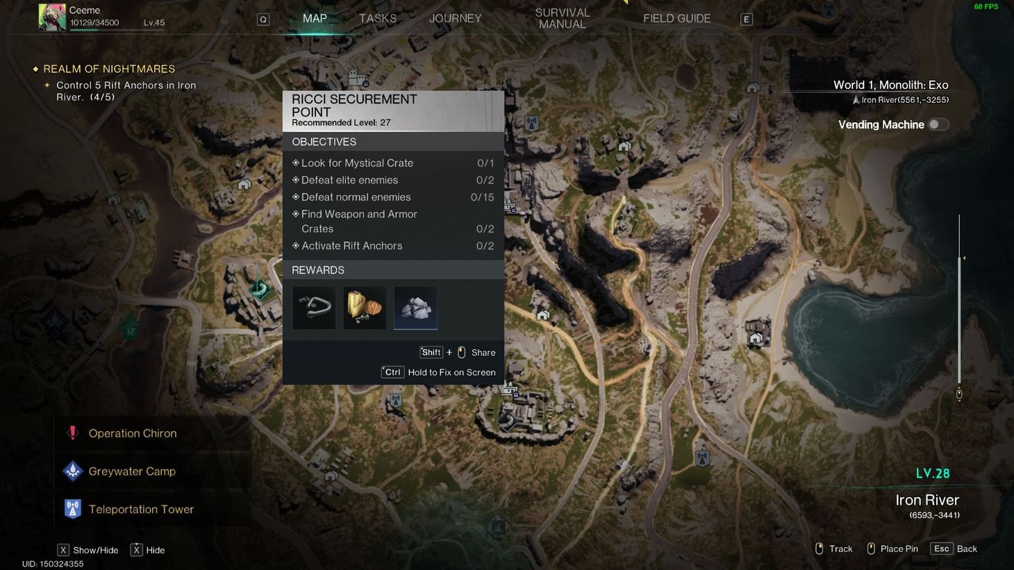 Once Human Pollution map: Polluted areas, explored