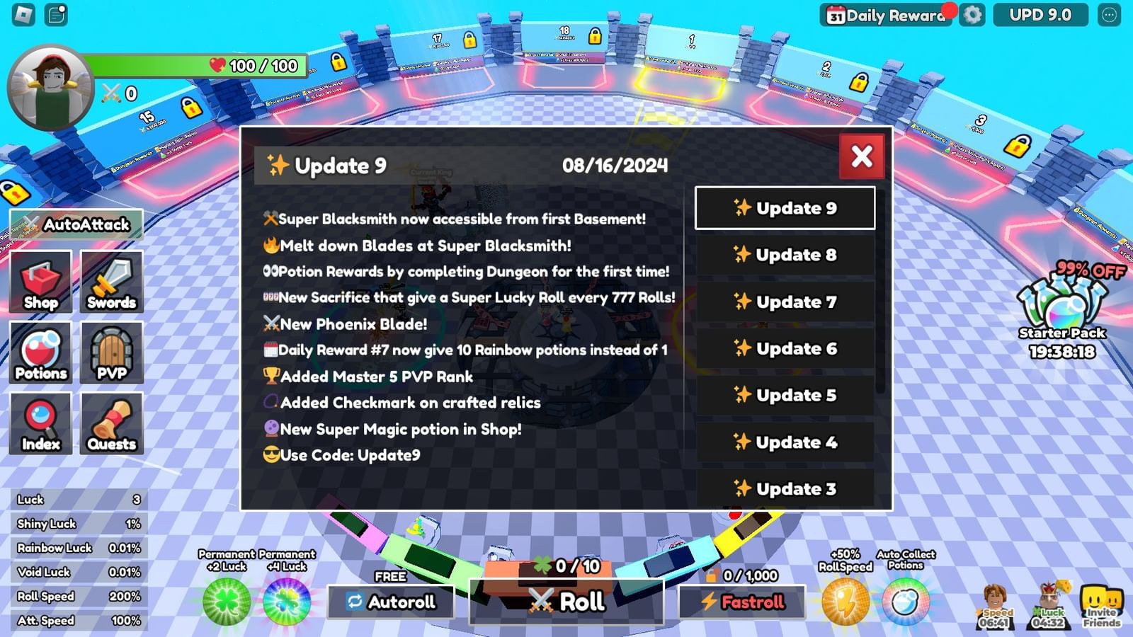 Dungeon RNG Update 9: Super Blacksmith, Phoenix Blade, and more