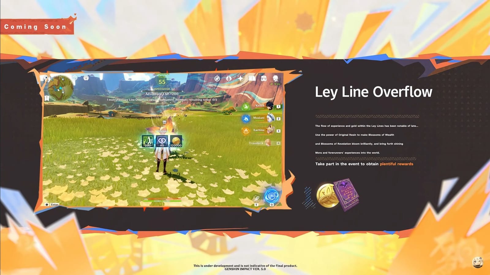 Genshin Impact 5.0 events and rewards